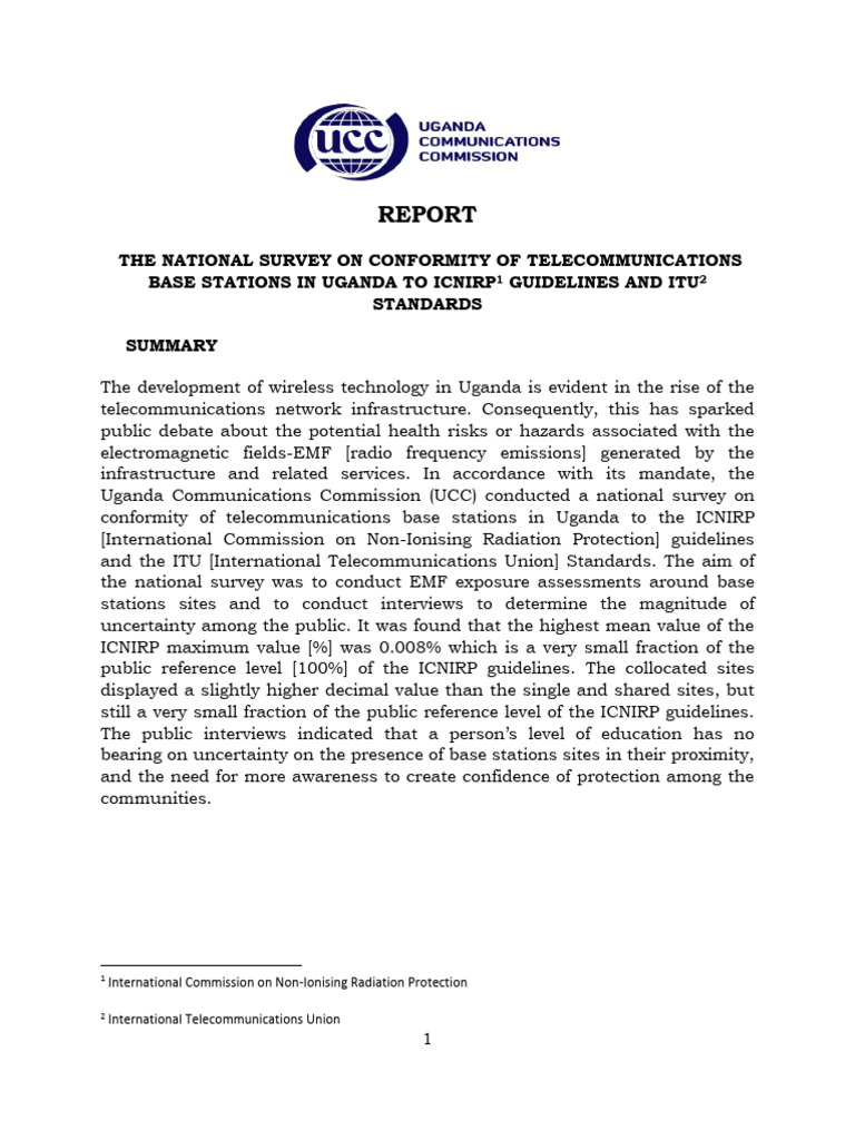 National EMF Survey - 1 | PDF