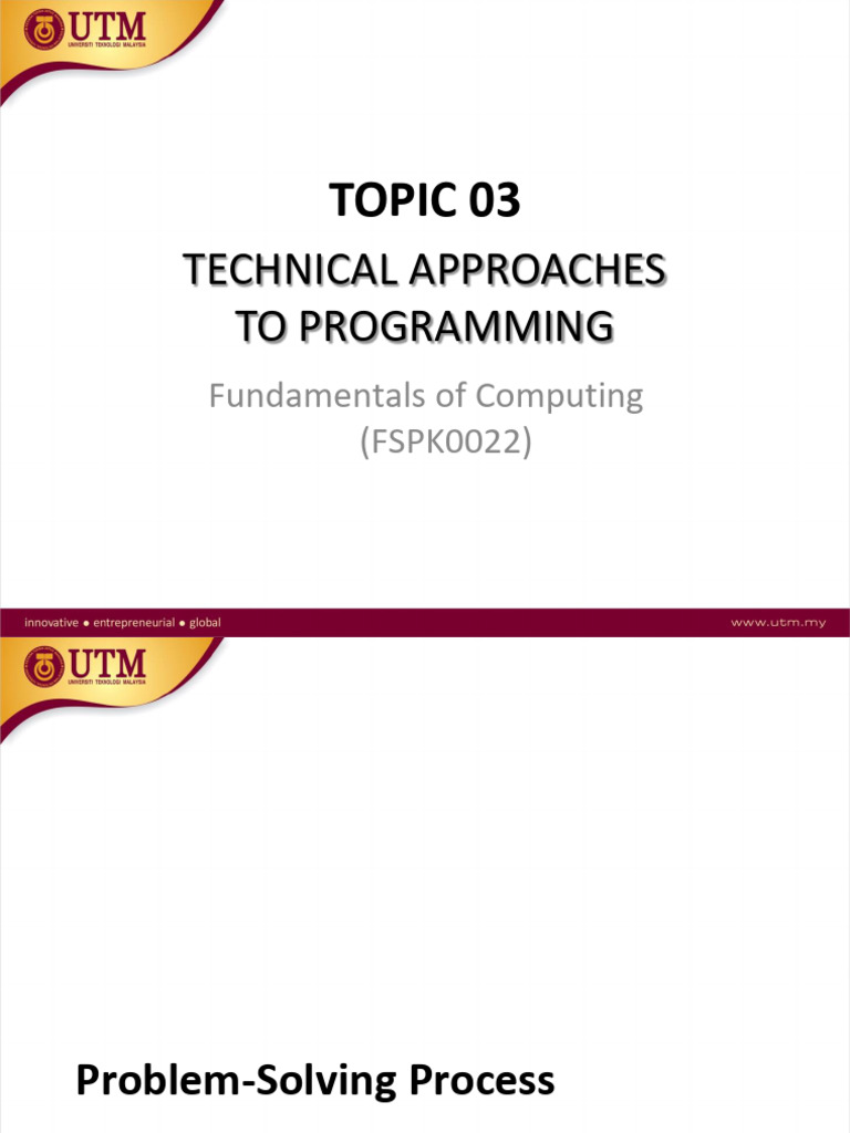 03 - Technical - Approaches - To - Programming | PDF