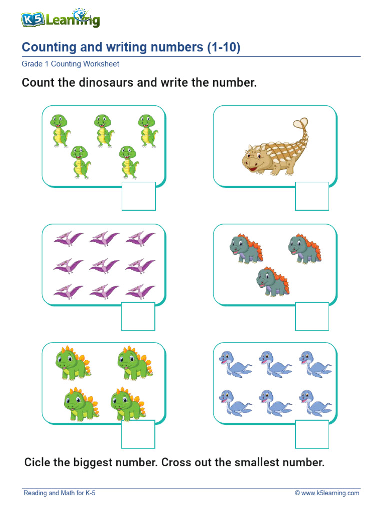 Grade 1 Counting Writing Numbers C | PDF