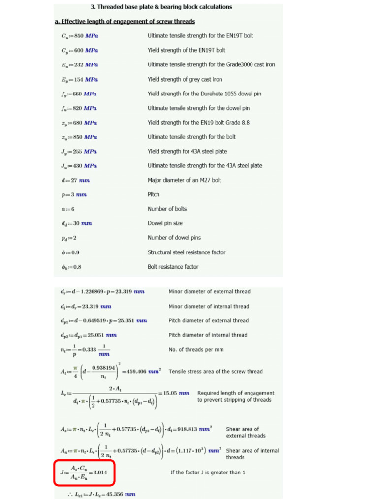 Thread Engagement Depth | PDF