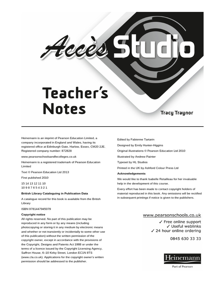 Acces Studio Teacher Book | PDF