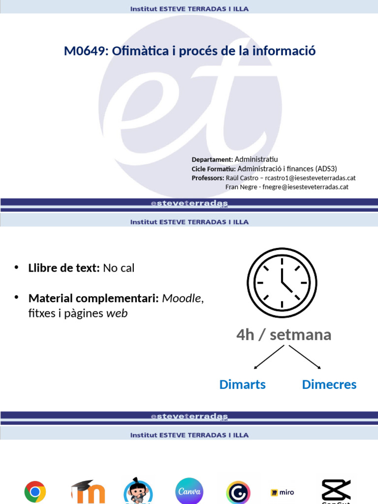 Presentació Curs - Ofimàtica - ADS3 | PDF