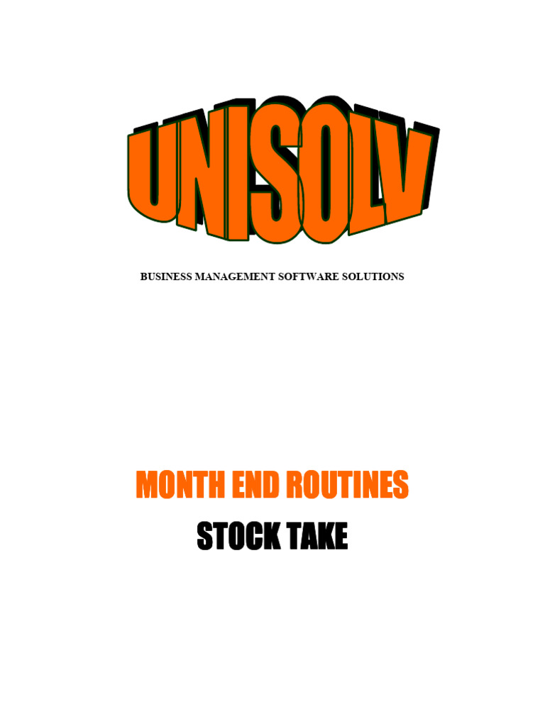 Unisolv Manual | PDF | Value Added Tax | Computers