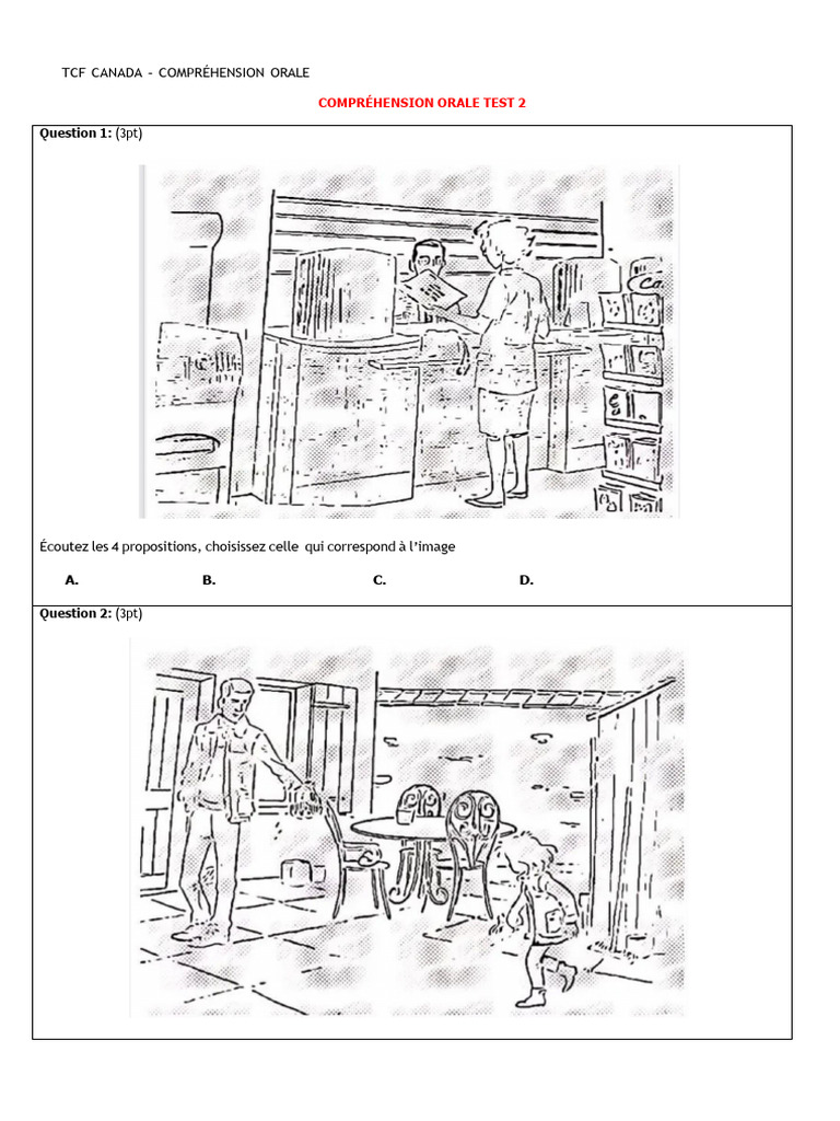Compréhension Orale Test 2 | PDF