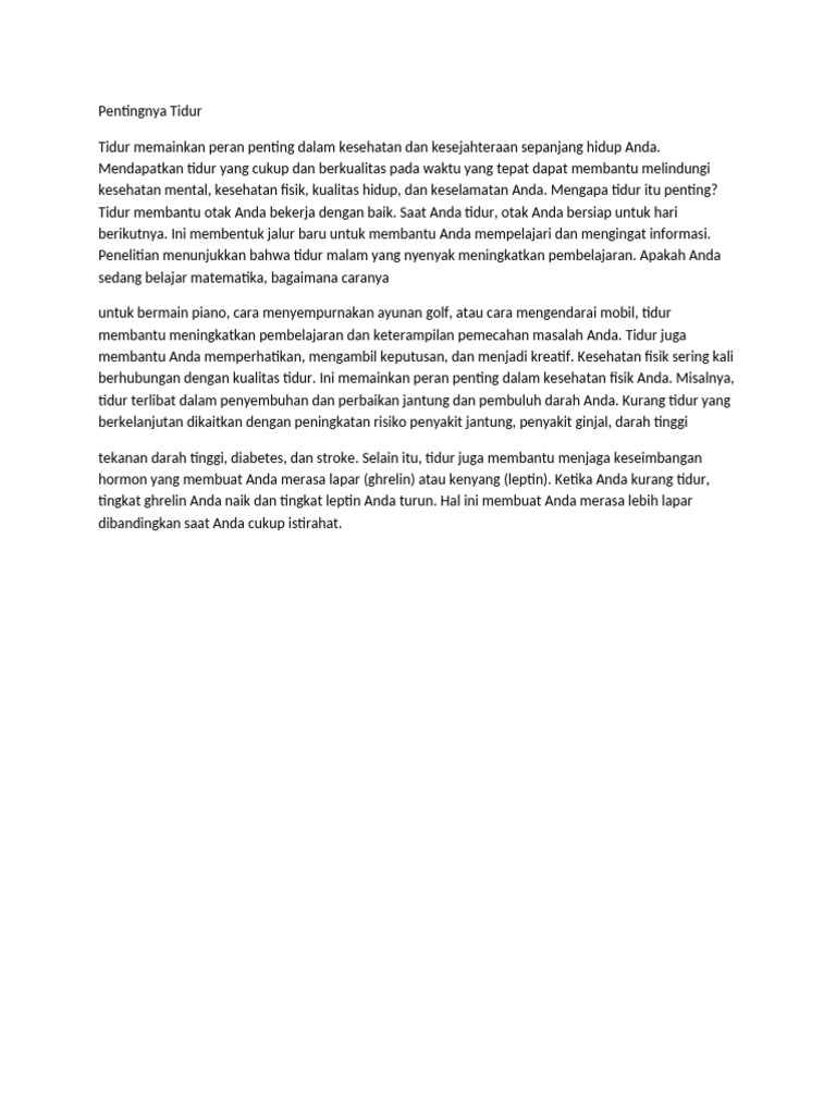 Pentingnya Tidu-WPS Office | PDF