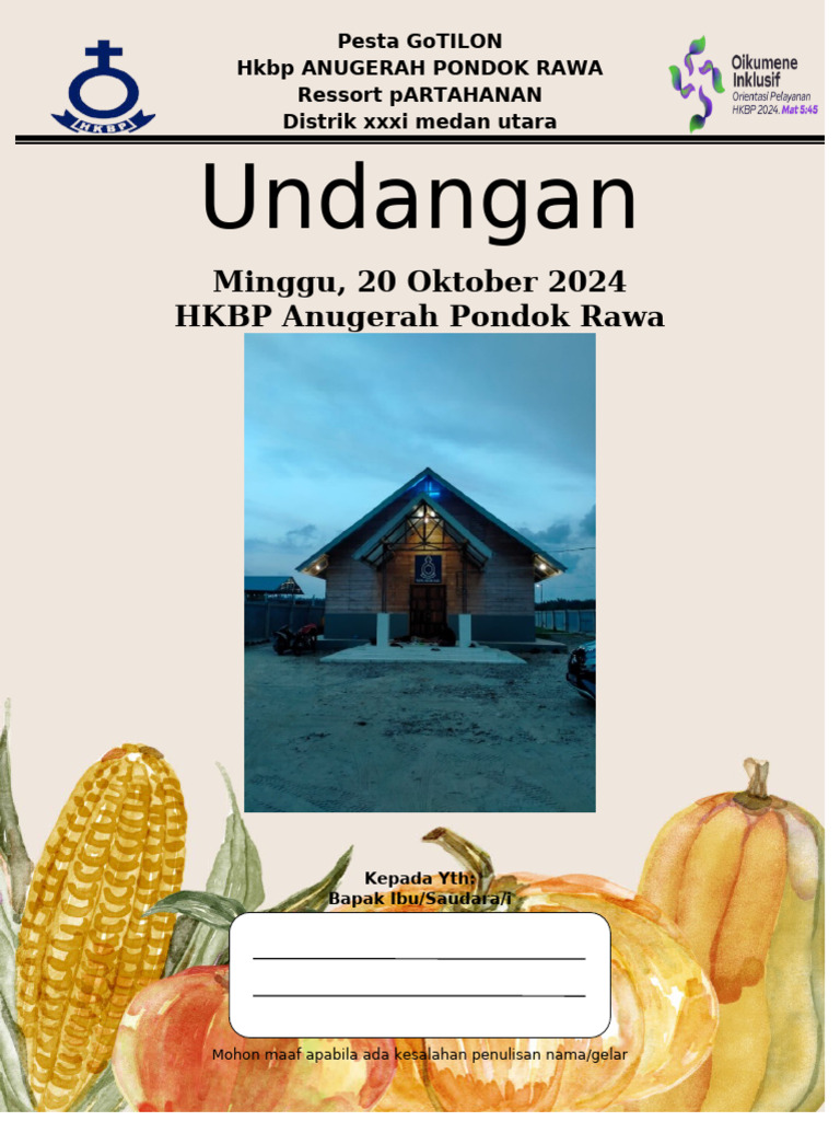 Undangan Pesta Gotilon, Sampul 1 | PDF