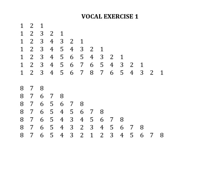 Vocal Exercise 1 | PDF