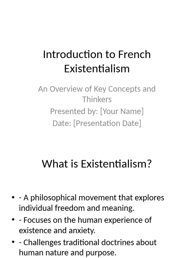 French Existentialism Presentation | PDF