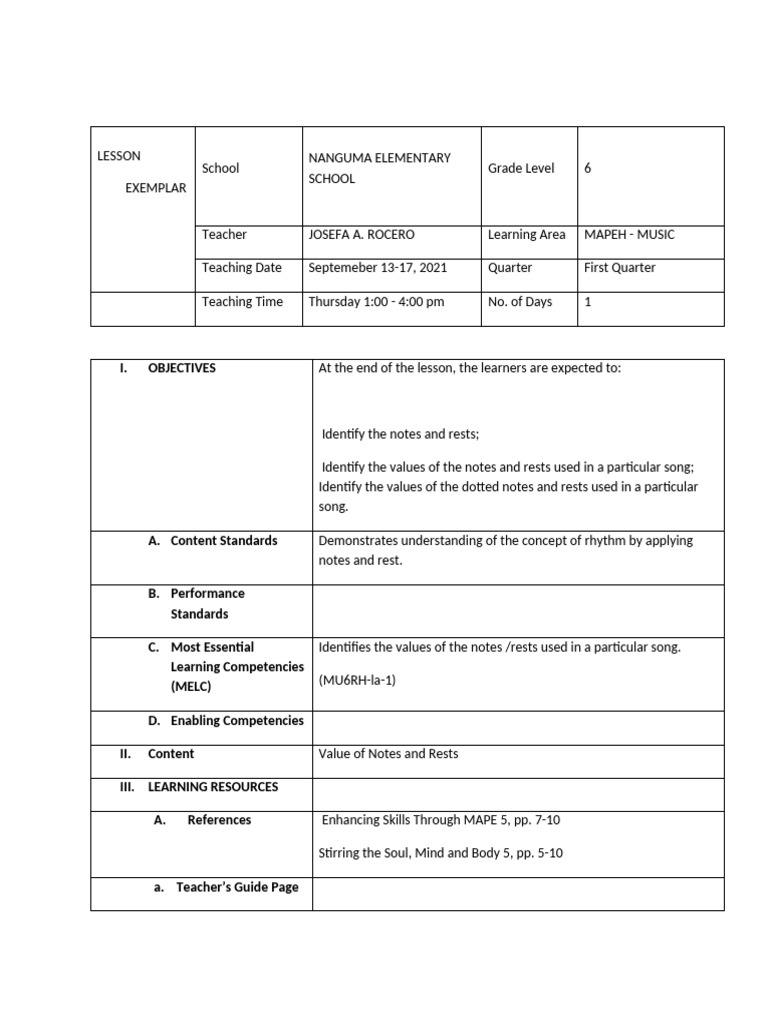 Le Music Grade 6 Q1 Module 1 | PDF
