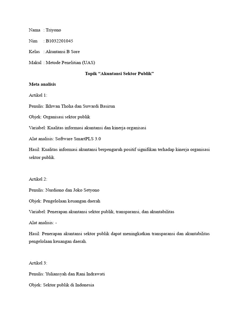 UAS Metode Penelitian - (Triyono B1032201045) | PDF