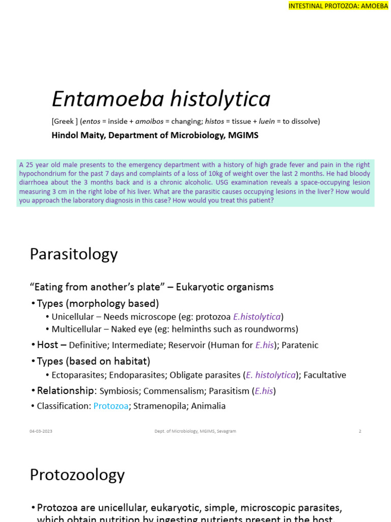 Entamoeba Histolytica | PDF