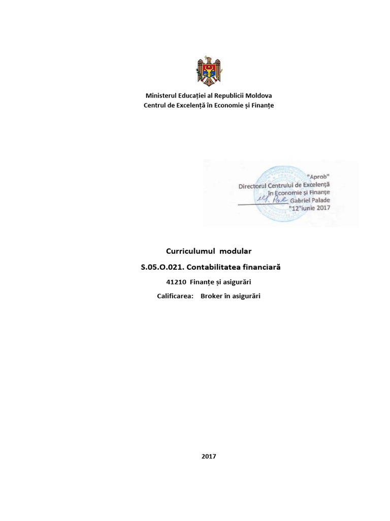 S.05.o.021 Contabilitate Financiara 0 | PDF