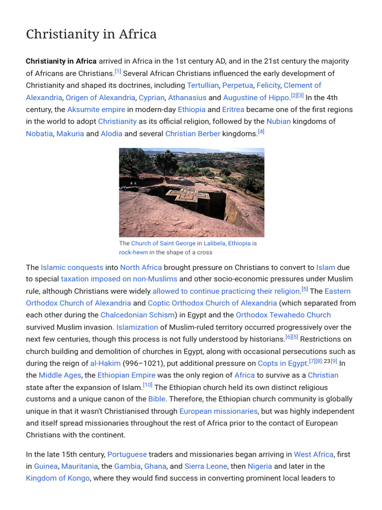 Christianity in Africa - Wikipedia | PDF