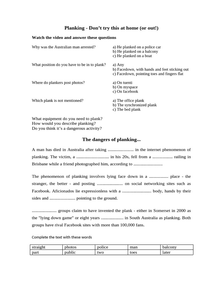 Planking mt9lrf | PDF