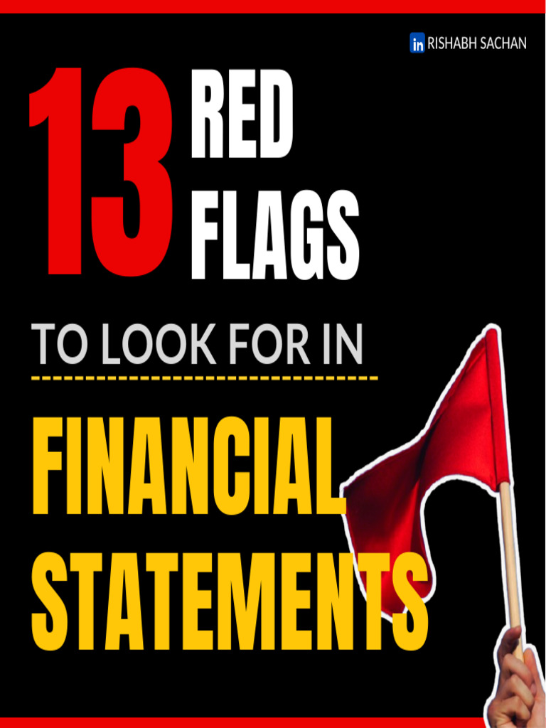 13 Red Flags in Financial Statements | PDF | Revenue | Law
