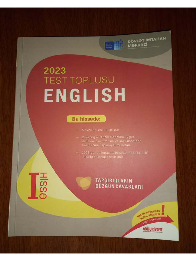 DİM English Test Toplusu 1 Hissə 2023 | PDF