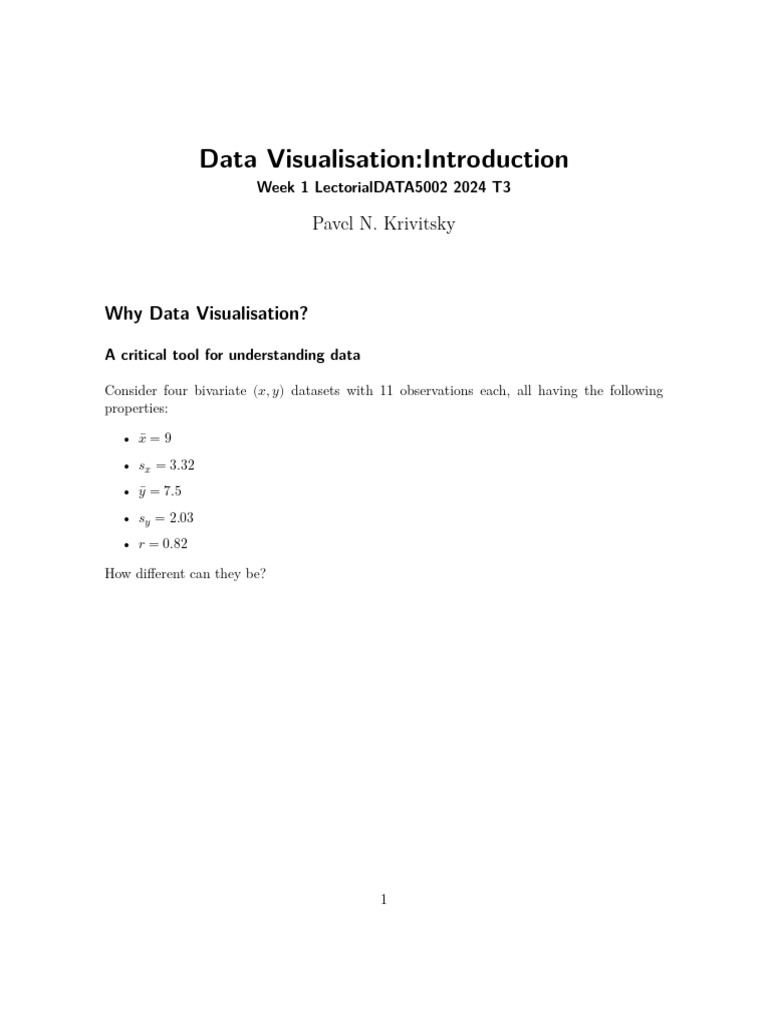 W01 Lecture - Handout | PDF