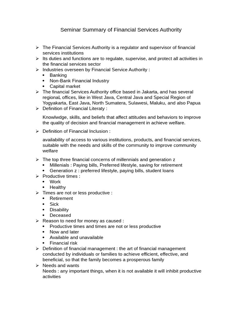 Seminar Summary Report Example