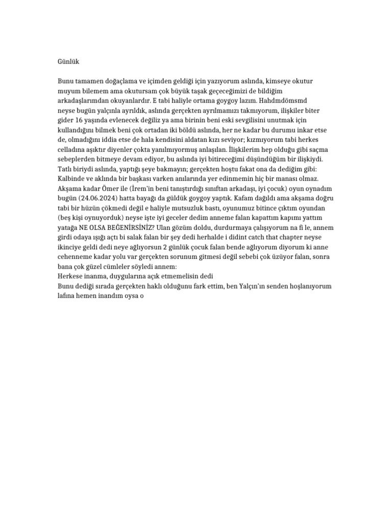 Gunluk | PDF Gunluk | PDF