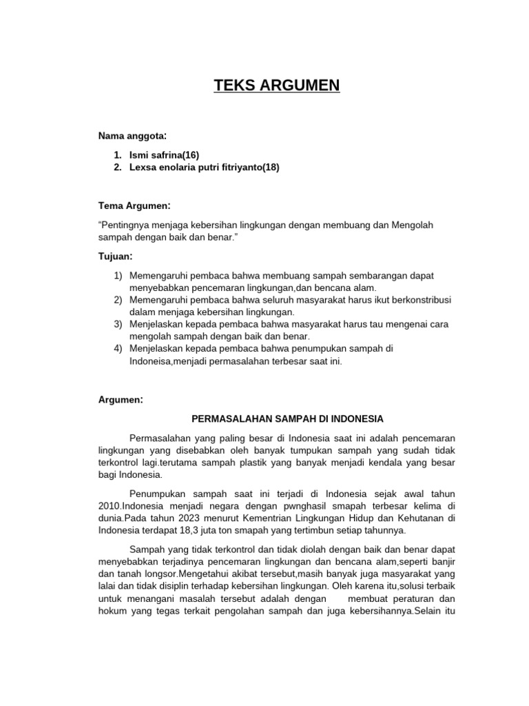Teks Argumen | PDF