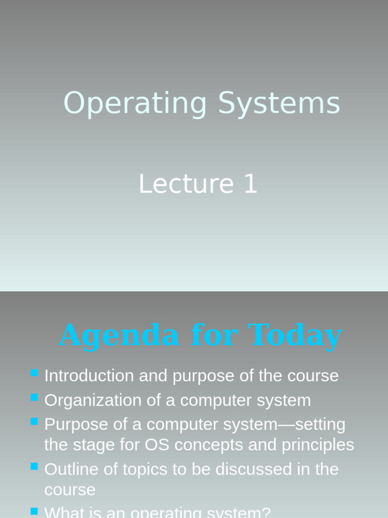 Operating Systems 01 | PDF