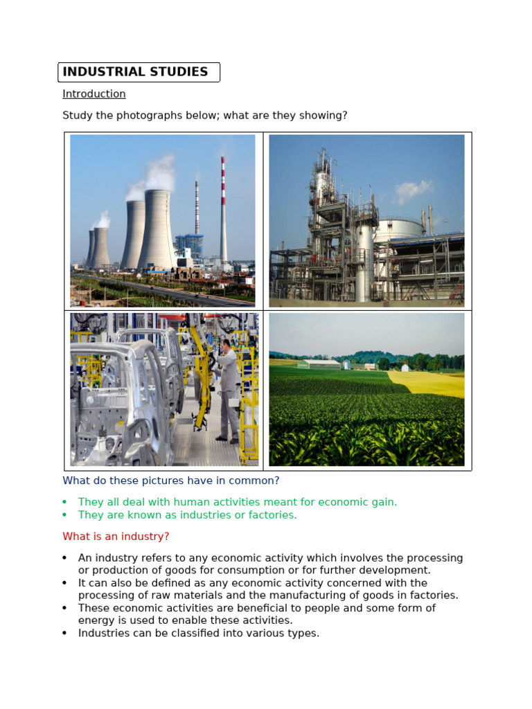 Industrial Studies Pdf