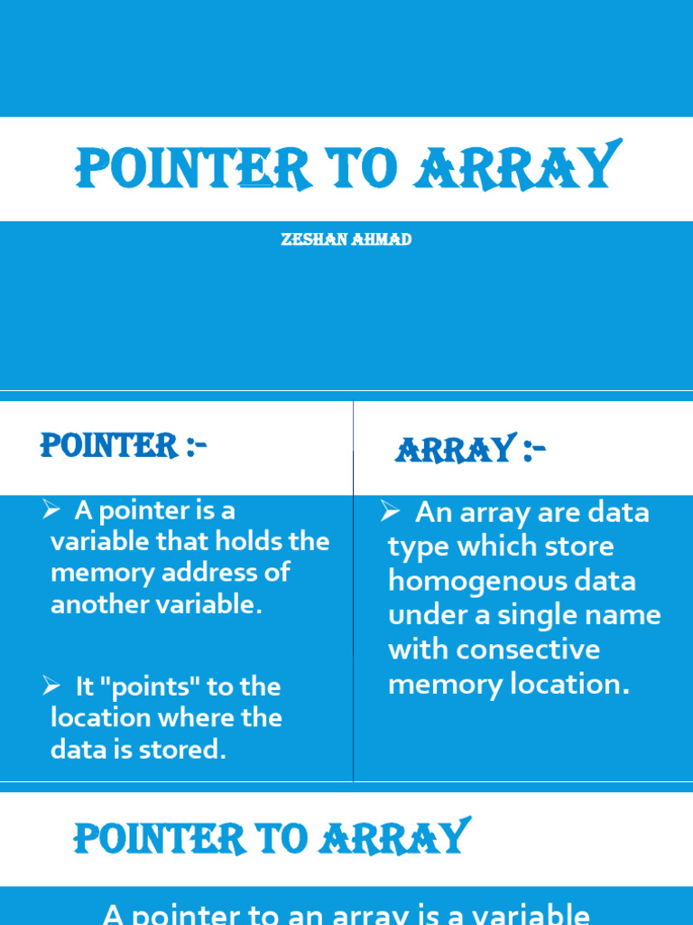 Pointer To Array | PDF