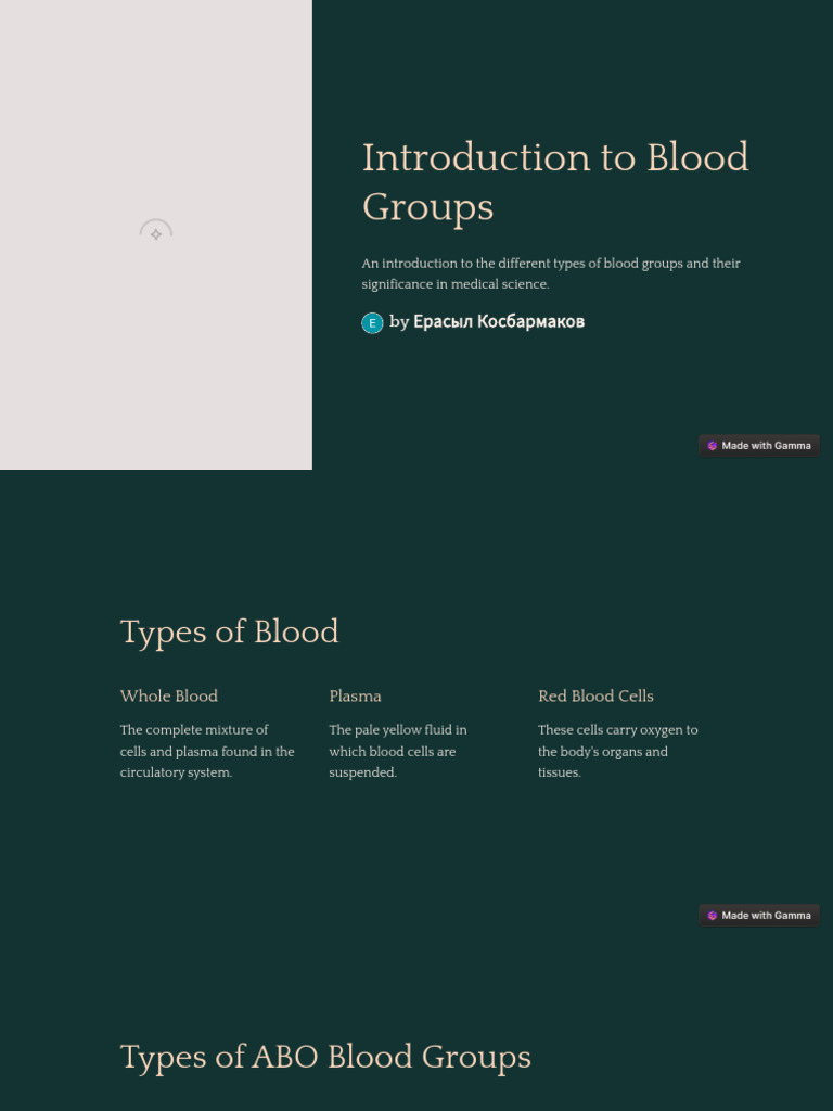 Introduction To Blood Groups | PDF