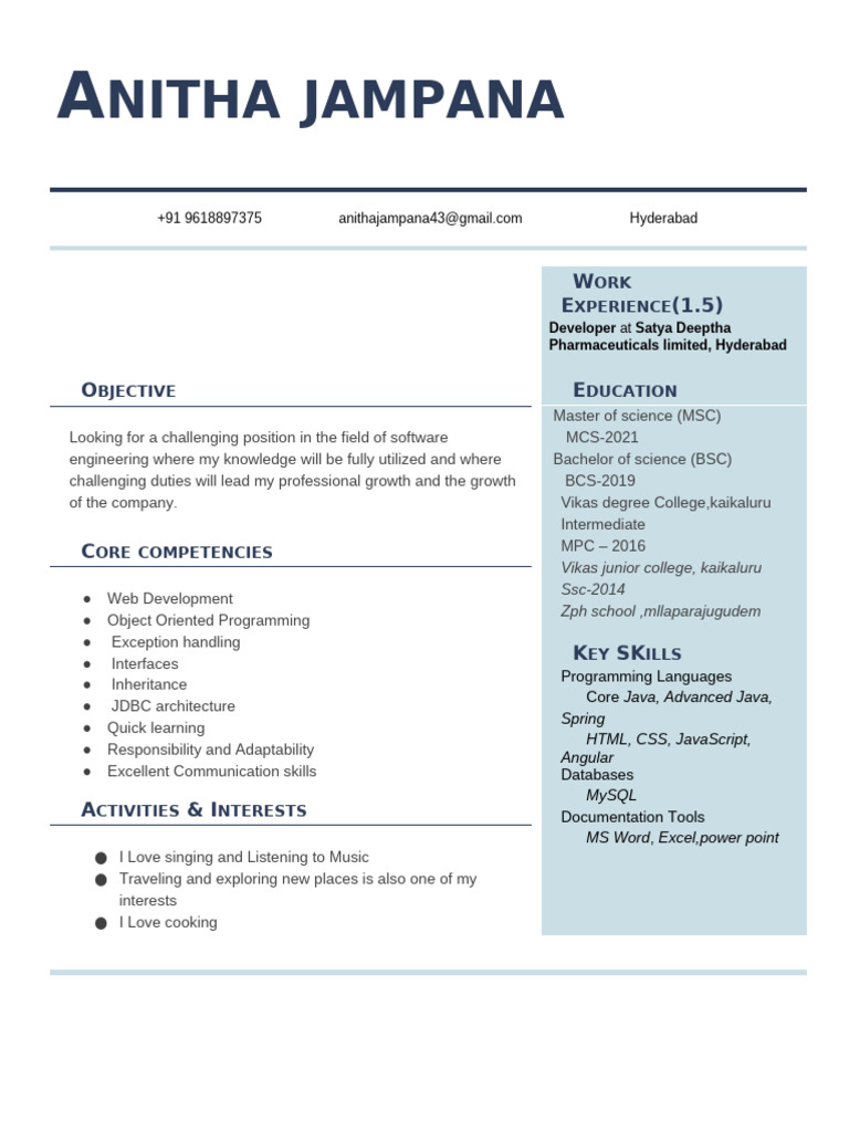 AJ Resume | PDF