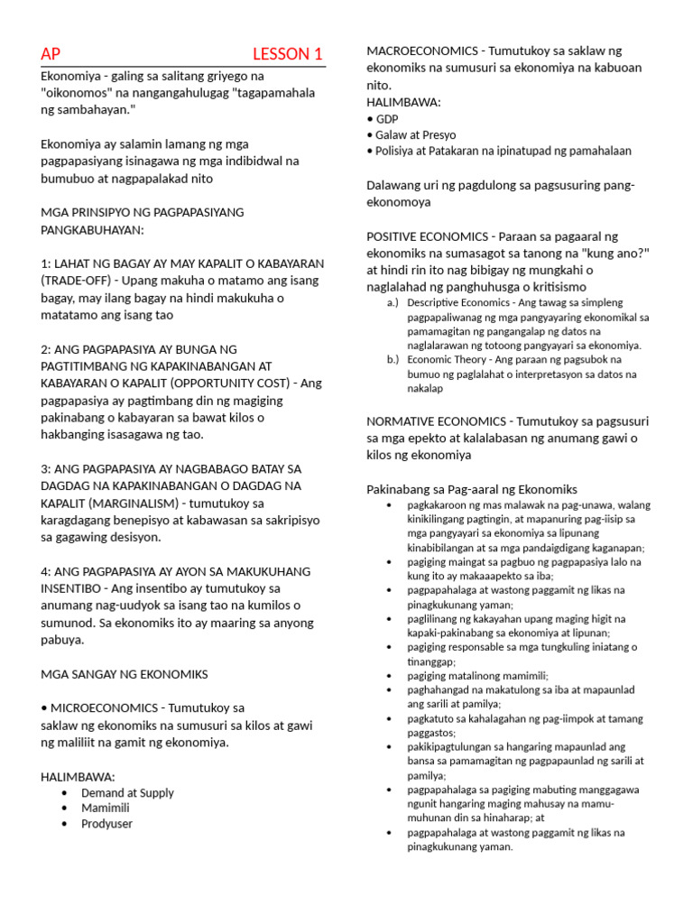 Ap Eng Tle 1ST Qe | PDF