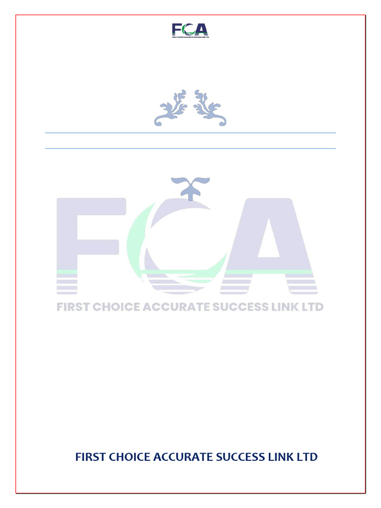 Fca SFM Ican May 2024 Mock Questions | PDF