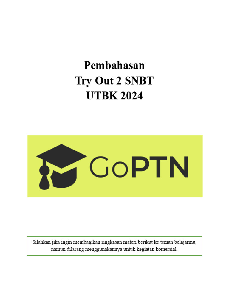To 2 - SNBT 2024 | PDF