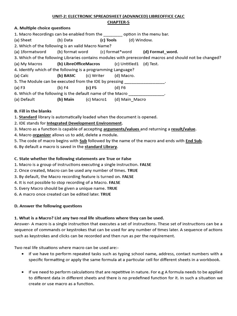 Unit 2 Chapter 5 | PDF
