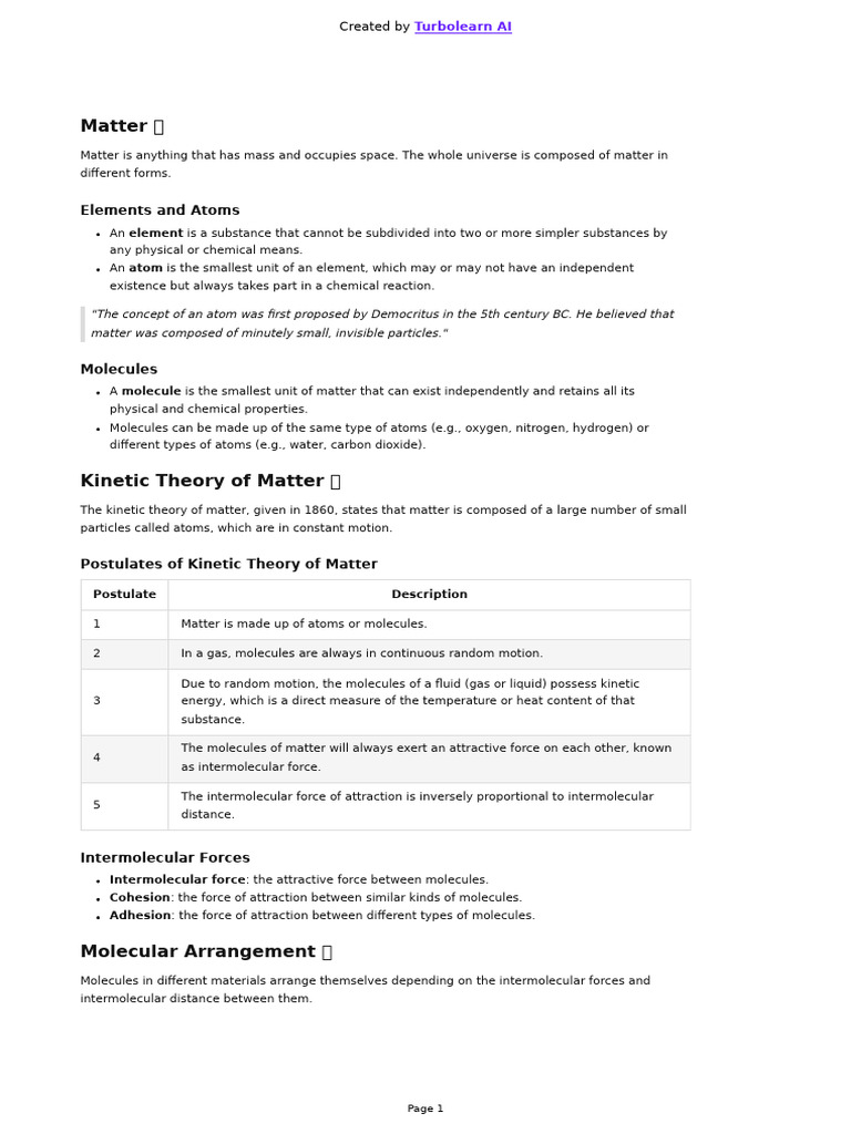 Understanding Matter and Its Transformations | PDF