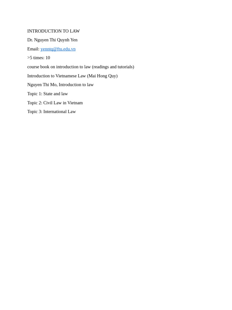 b1. Introduction To Law | PDF