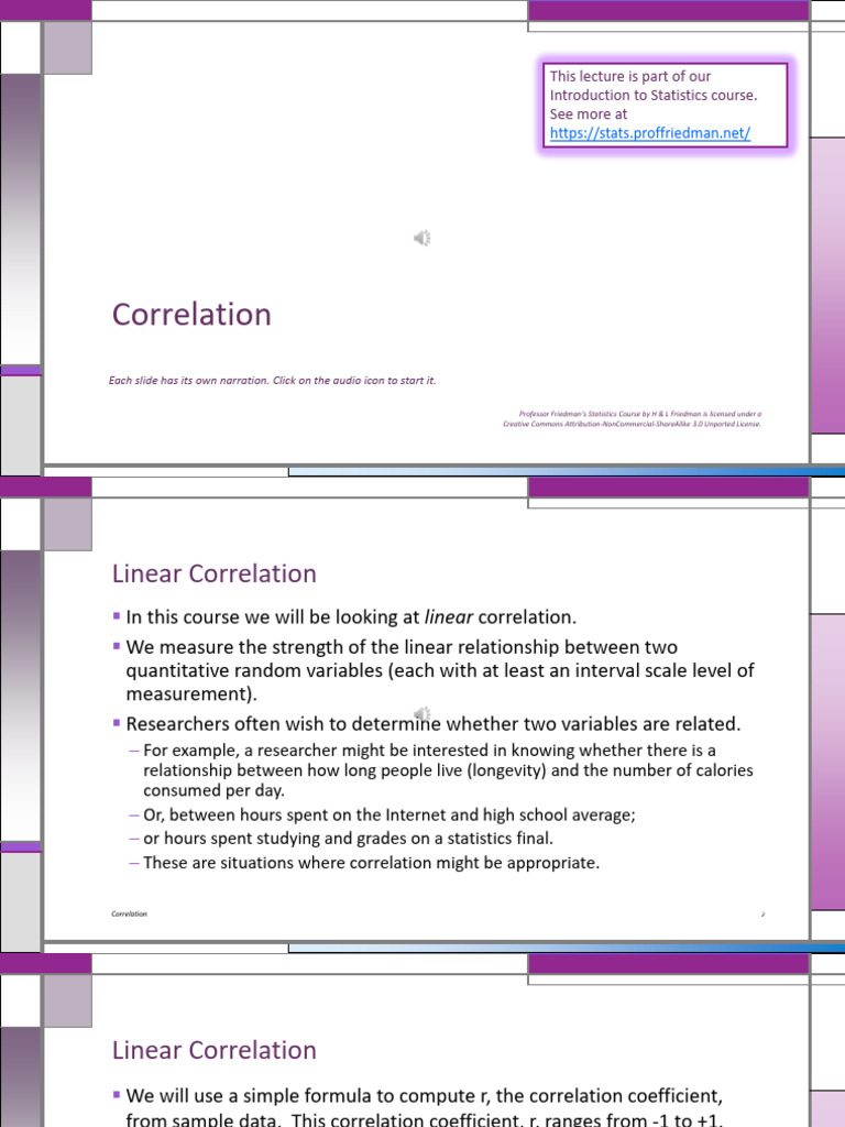 Correlation Lecture | PDF