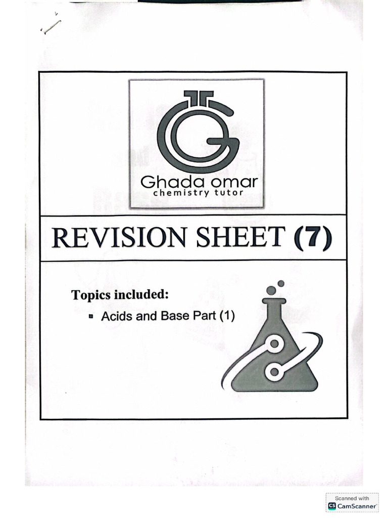 Revision Sheet 7 | PDF