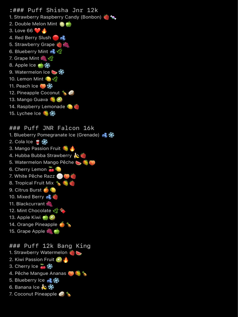 Puff Shisha JNR 12k | PDF