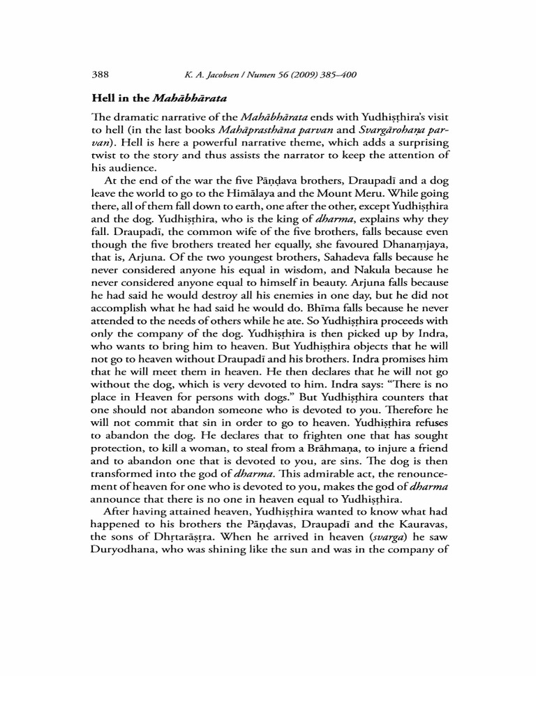 Three Functions of Hell in The Hindu Traditions | PDF