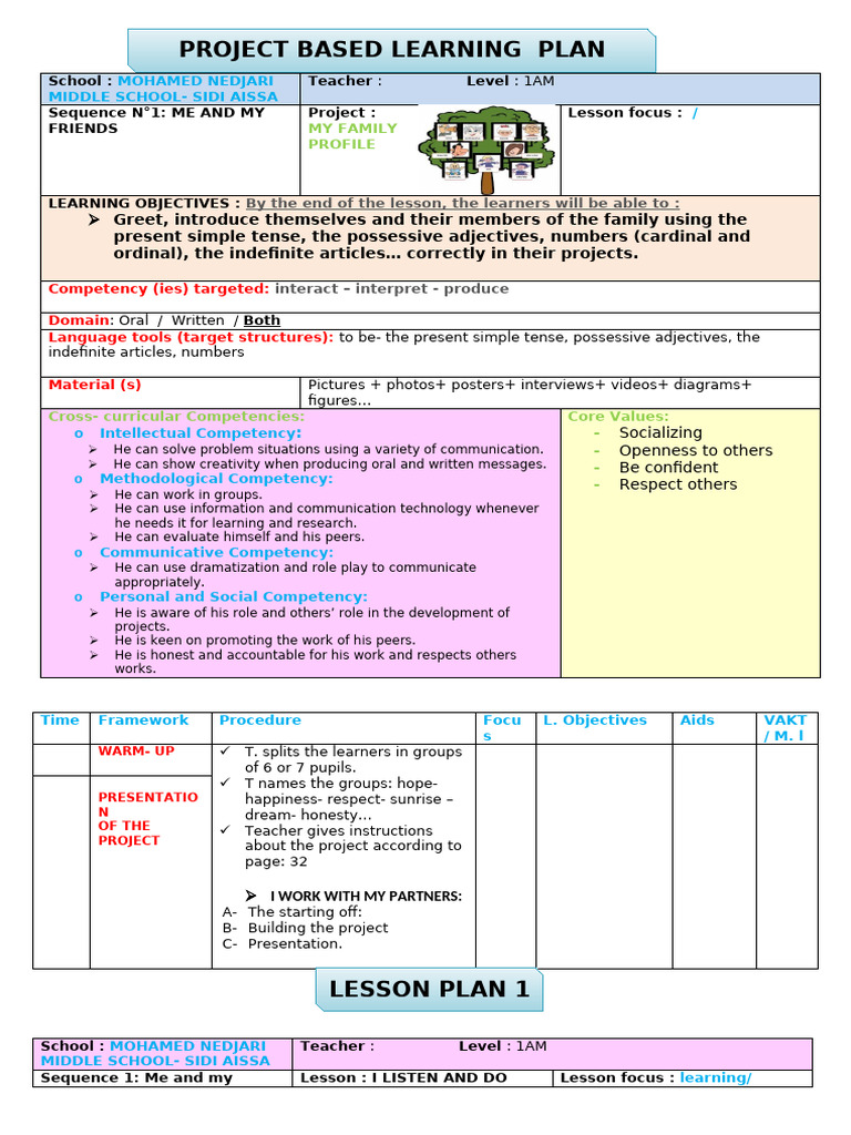 1ms - - - Sequence One (Me and My Friends) by Teacher حبيبة الرحمان | PDF
