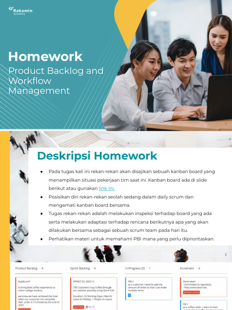 (Homework) - Product Backlog and Workflow Management | PDF