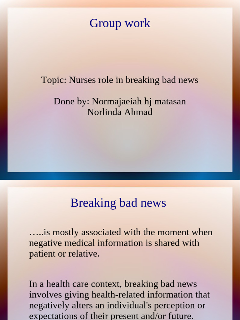 Breaking Bad News | PDF