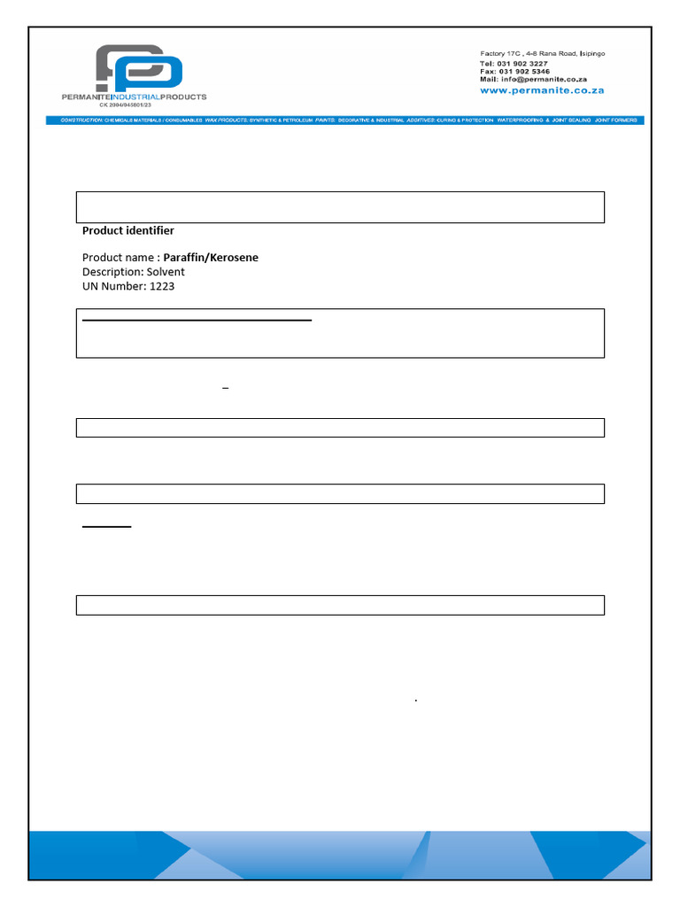 Permanite - Paraffin MSDS | PDF