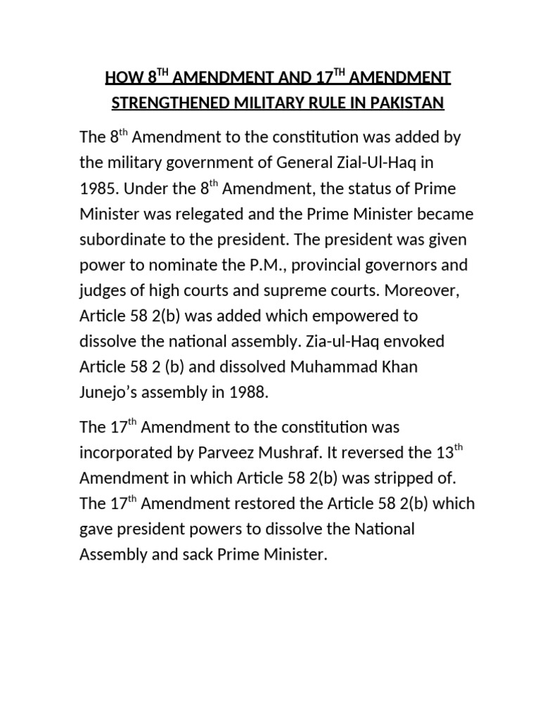 8th and 17th Amendment | PDF