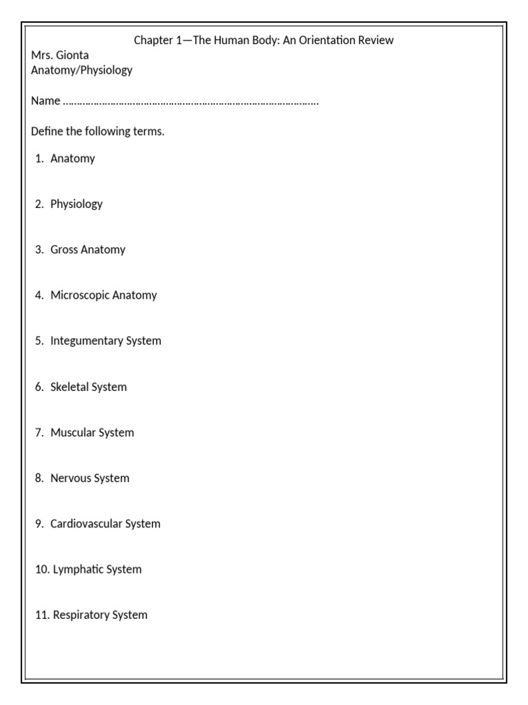 Chapter 1 Review | PDF