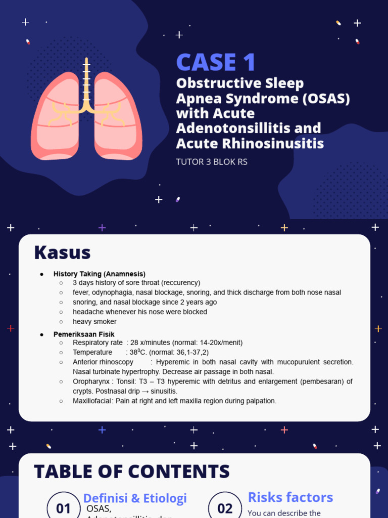 TUTOR 3: OSAS, Acute Adenotonsillitis and Acute Rhinosinusitis | PDF