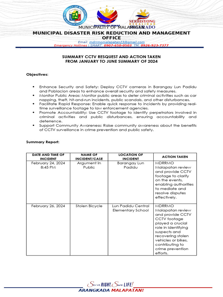 Summary of CCTV Request | PDF