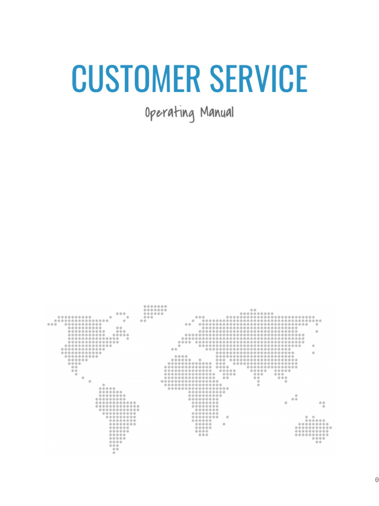 Customer Service Manual | PDF