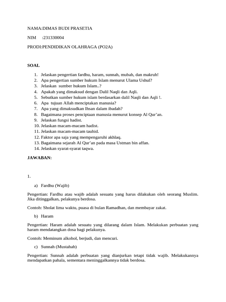 Tugas 16 Agama Dimas | PDF