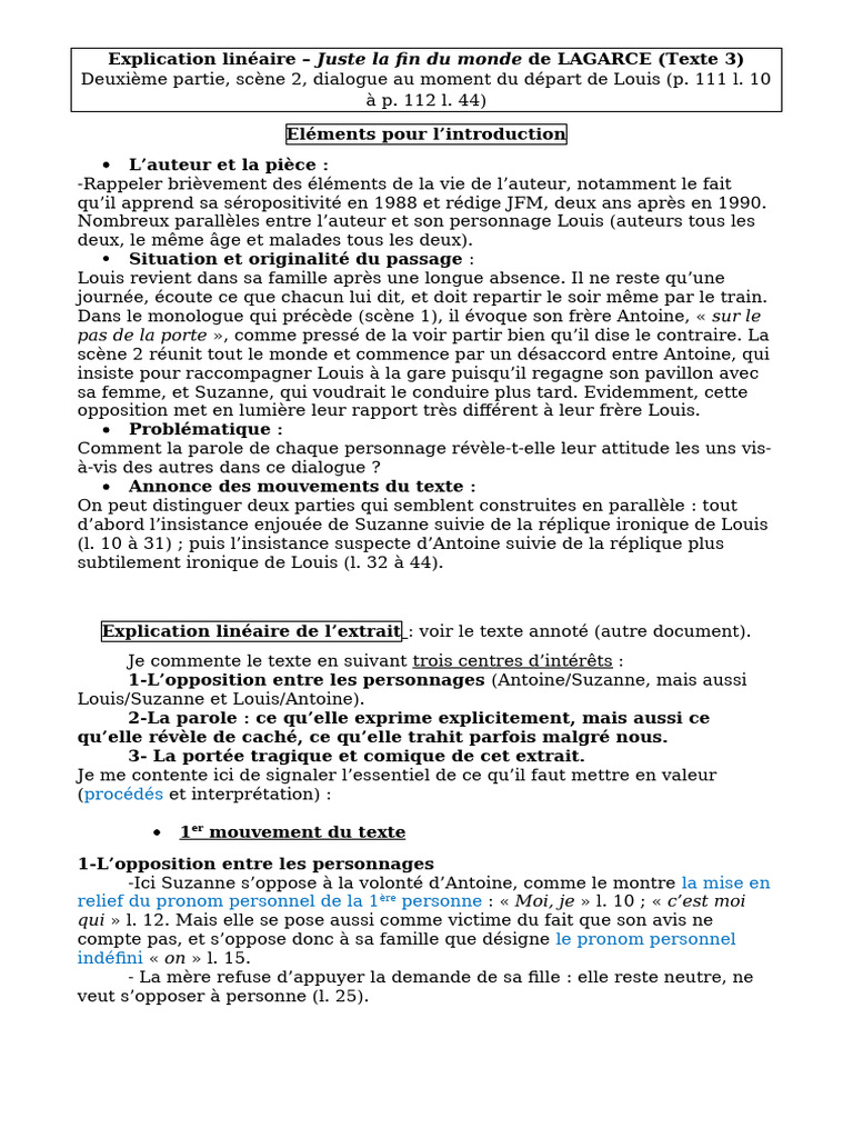 Texte 3 E.L. Lagarce | PDF